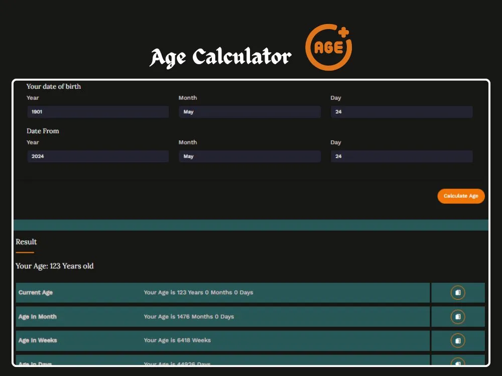 Age Calculator | Calculate Someone's Age or Duration