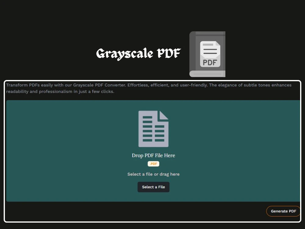 Convert PDF to Grayscale | Grayscale PDF Converter