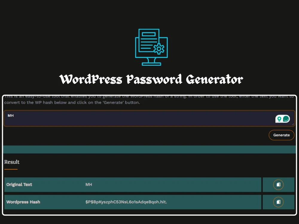 Wordpress Password Generator Create Strong Passwords 5937